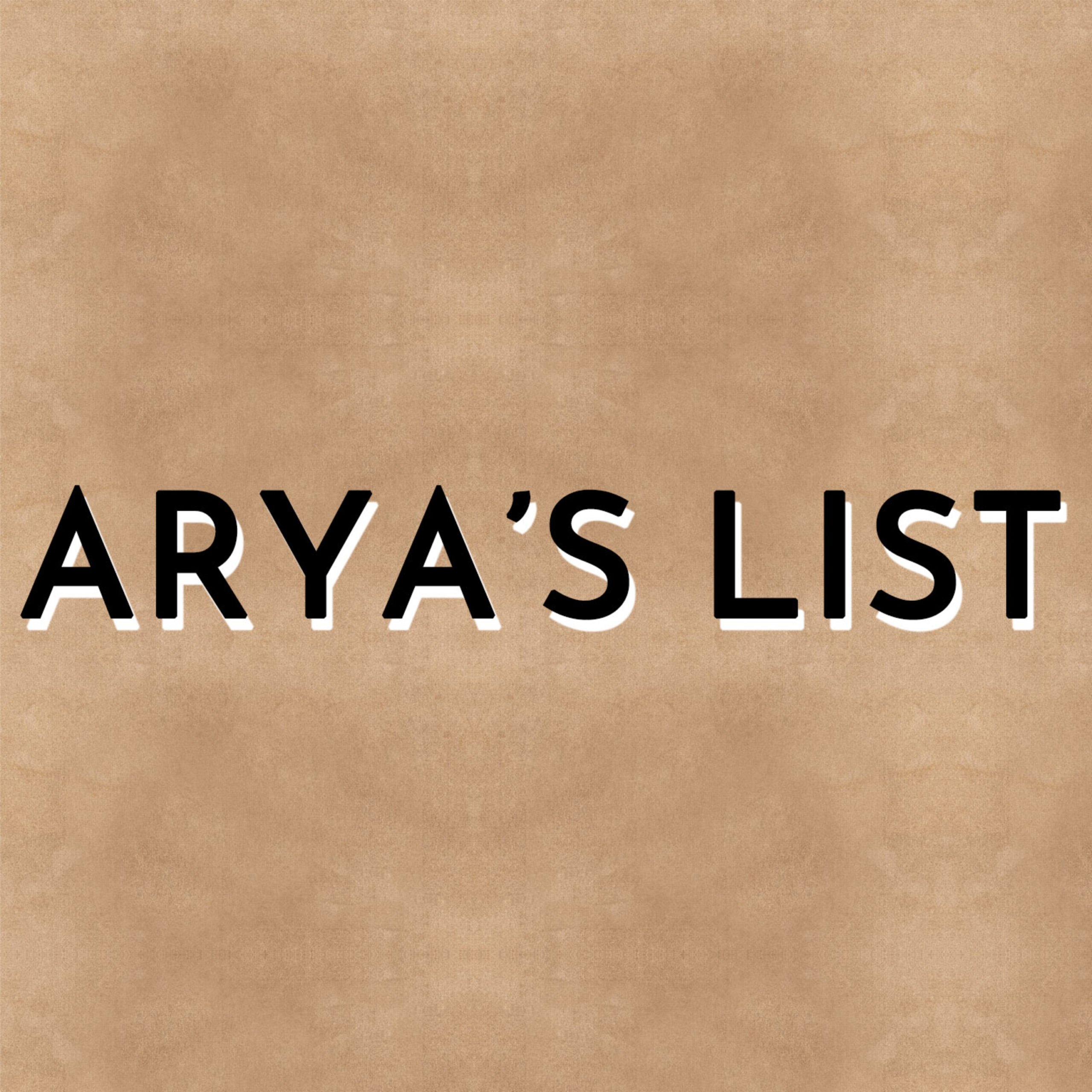 Arya Stark’s List - History of Westeros